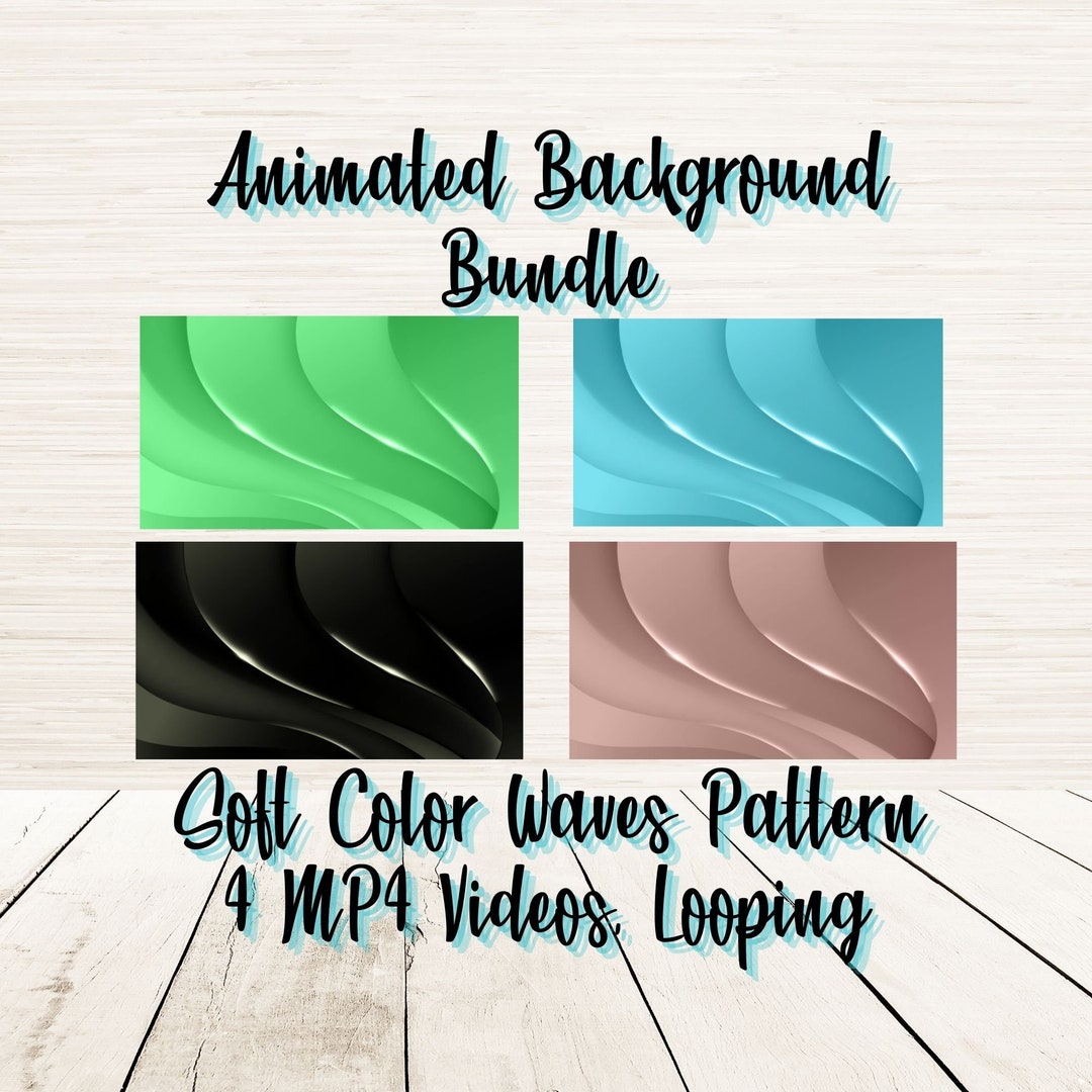 Animated Background Bundle | Simple Soft Color Wave | Continuous ...
