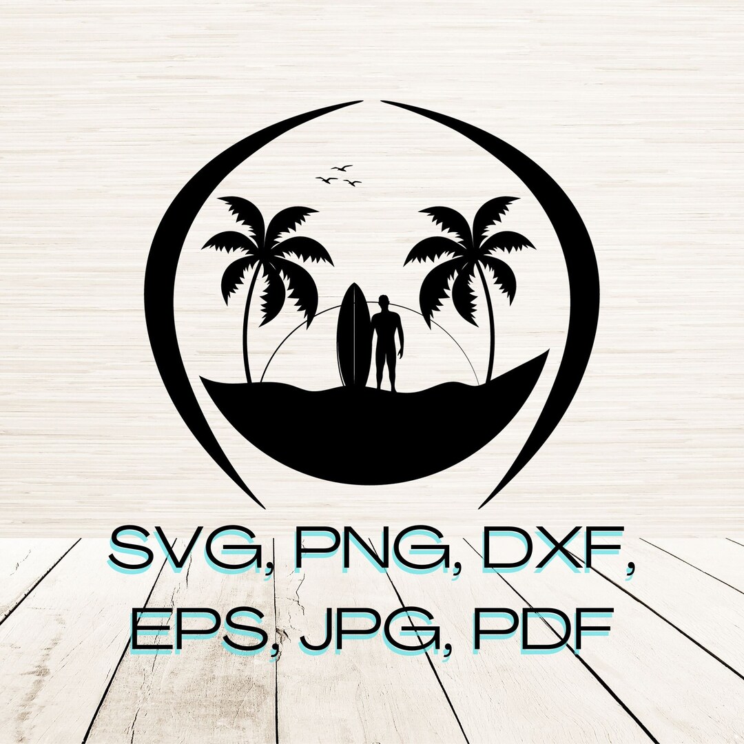 Beach Seaside Svg Png Dxf Eps Instant Digital Download | Silhouette ...