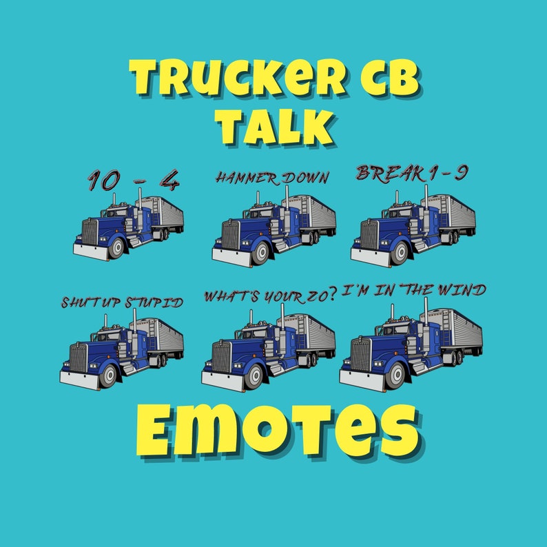 Trucker CB Emotes | Twitch | Discord | Streaming | Youtube | Cute Emoji ...