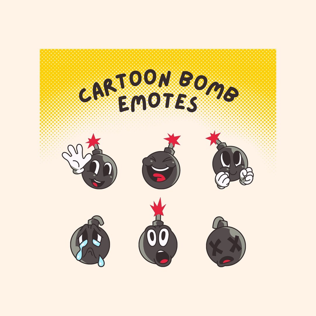Cute Bomb Emotes | Twitch | Discord | Streaming | Youtube | Cute Emoji ...