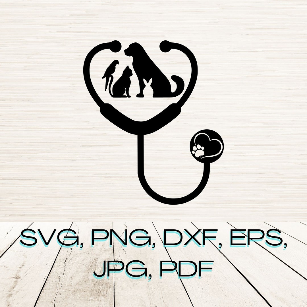 Veterinarian Symbol Svg Dxf Png Eps Instant Digital Download | Outline ...