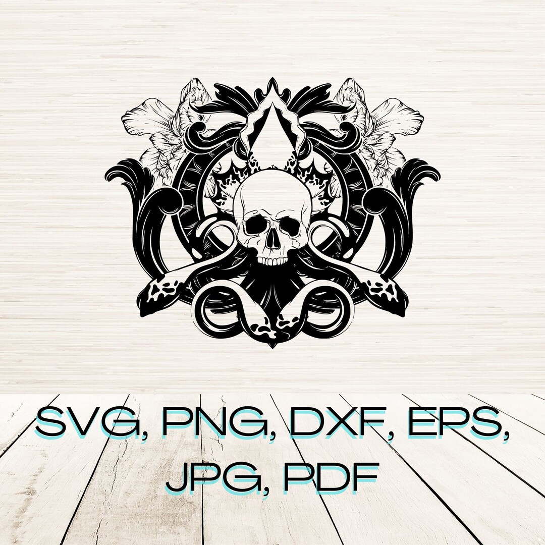 Oceanic Skull Art Svg Png Dxf Instant Digital Download | Clipart ...