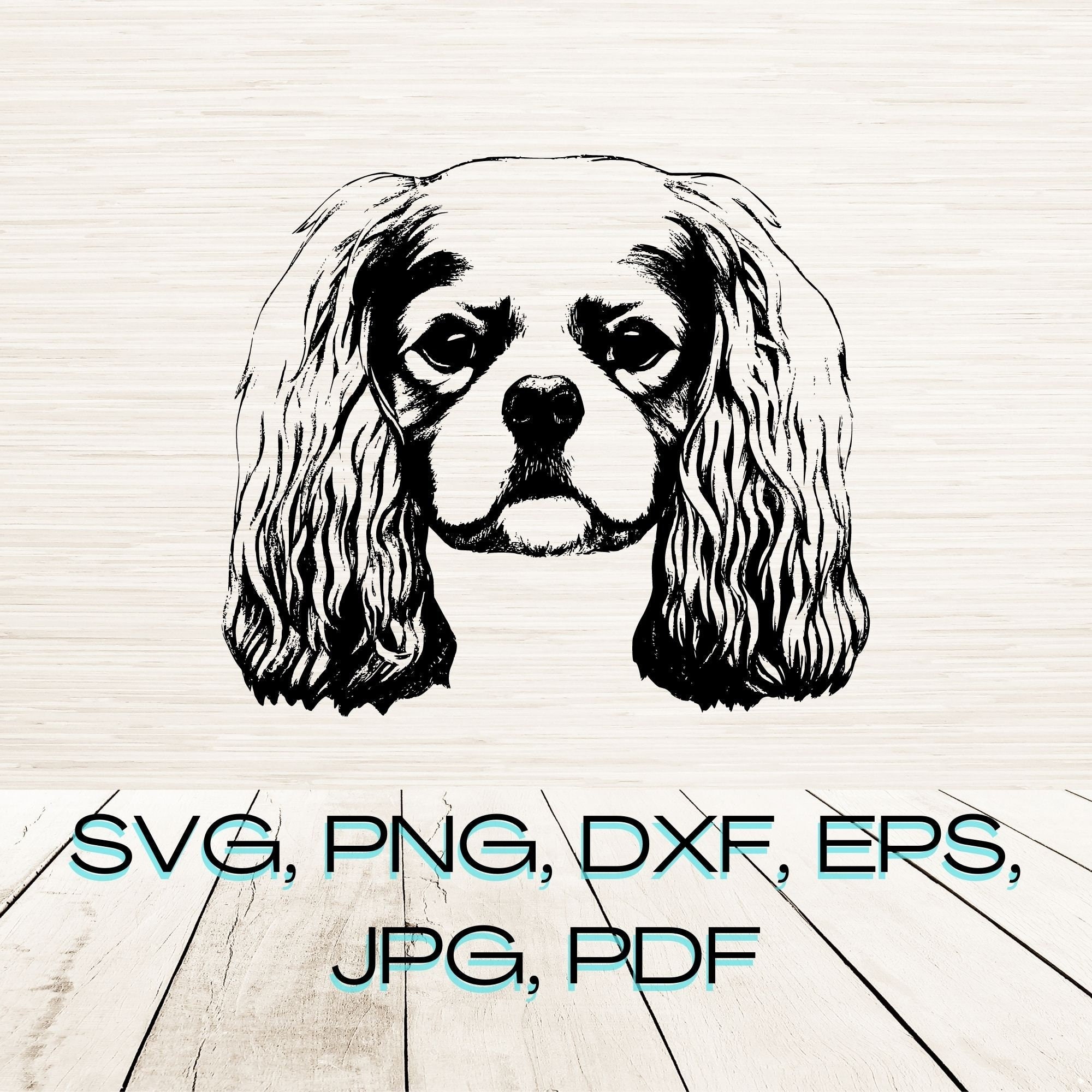 Cute Cavalier King Charles Spaniel Svg Dxf Eps Jpg Png Instant - Etsy