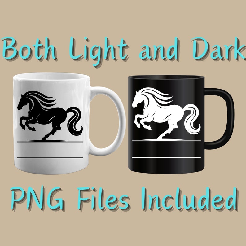 Split Monogram Horse Logo Silhouette Svg Png Dxf Instant Digital ...