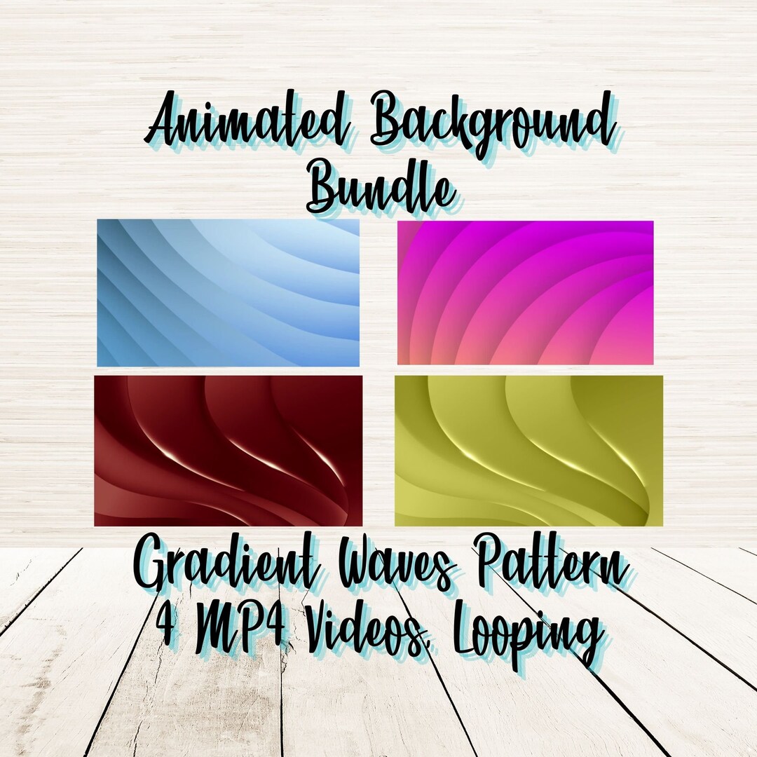 Animated Background Bundle | Gradient Colors Screen | Continuous Looping MP4 Media | Digital ...