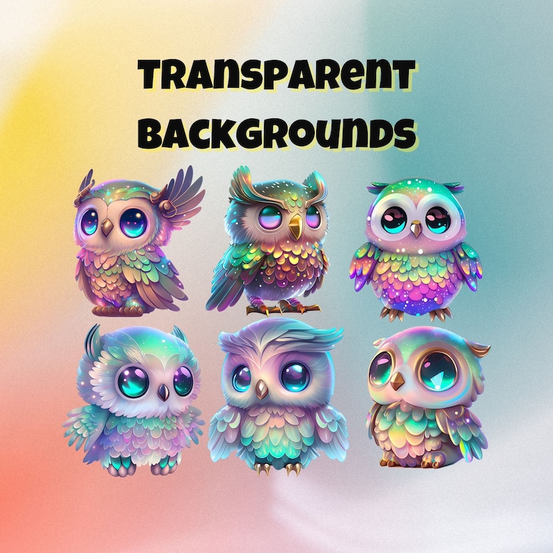 Holographic Owl Emotes | Twitch | Discord | Streaming | Youtube | Cute ...