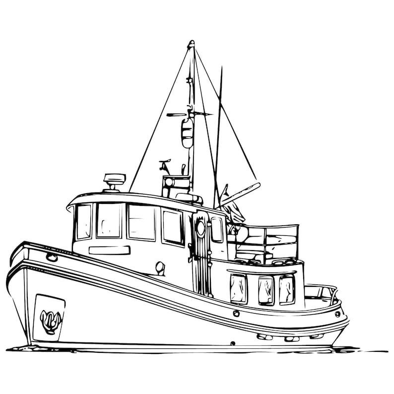 Tug Boat Svg Dxf Eps Png Jpg Instant Digital Download - Etsy