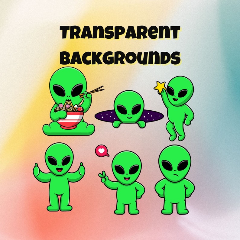 Funny Alien Emotes Twitch Discord Streaming Youtube - Etsy