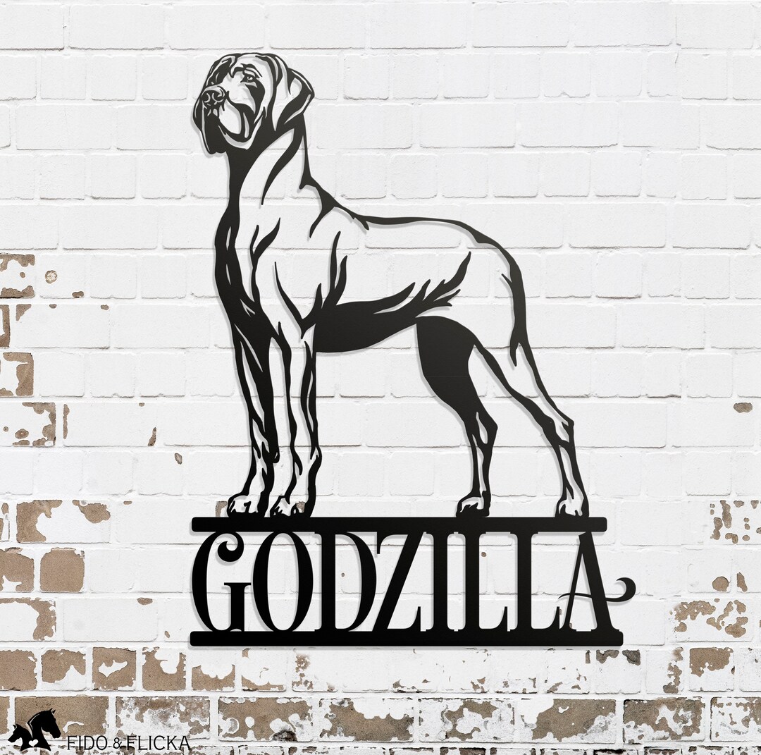 Great Dane Metal Wall Art Personalized Sign Great Dane Gift - Etsy
