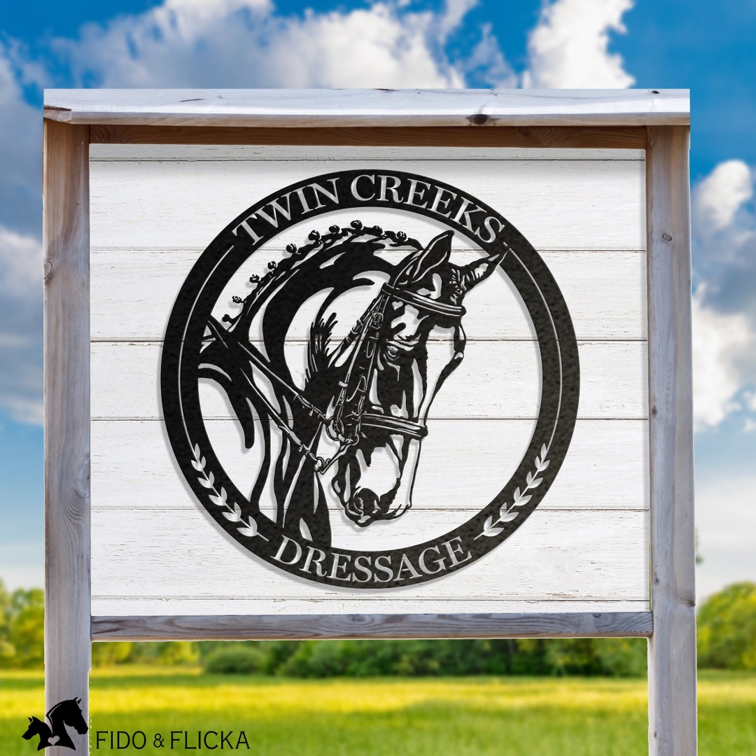 Dressage Horse Metal Sign Personalized - Etsy