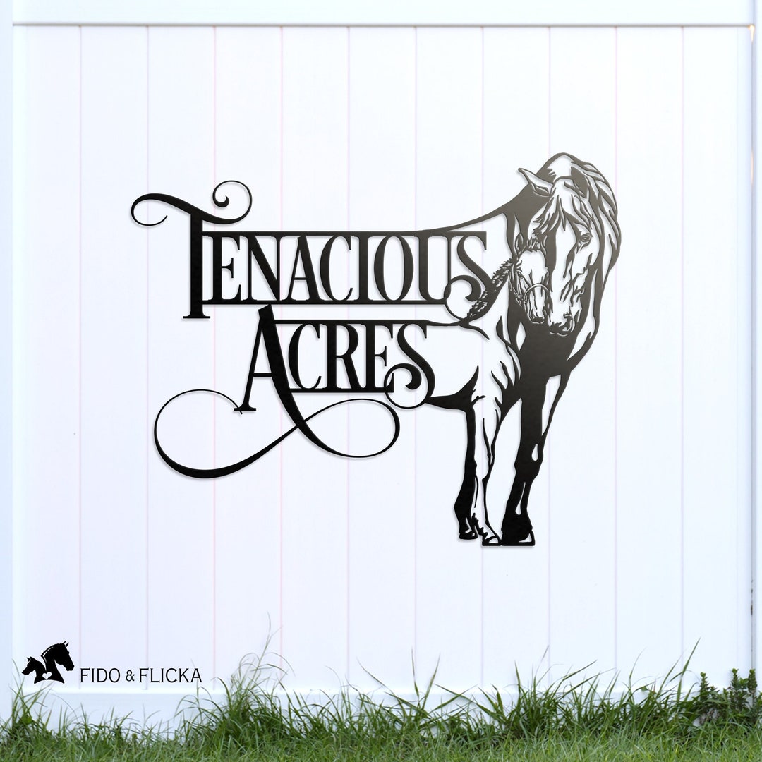 Horse Farm Personalized Metal Sign, for Stables & Ranches, or Horse ...