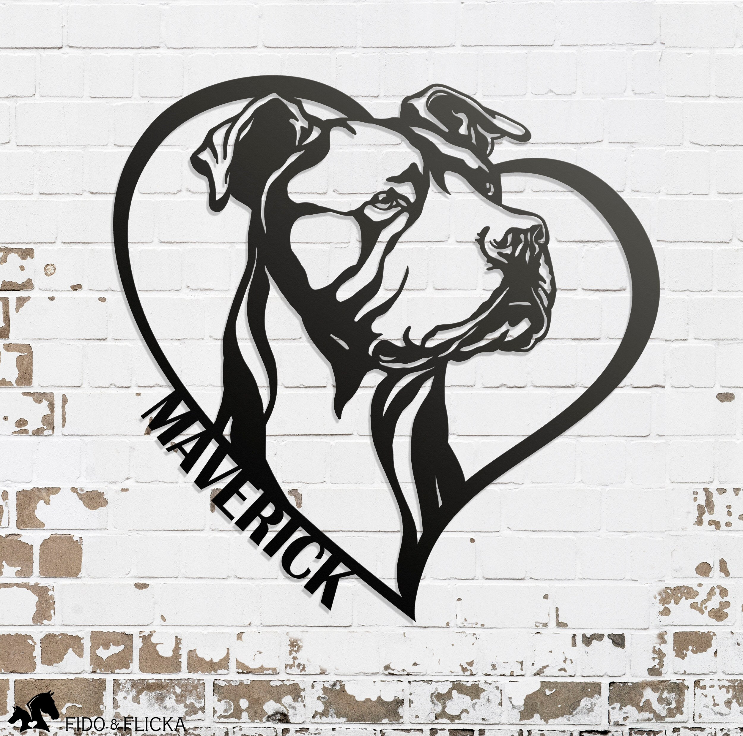 Pitbull Metal Wall Art Pitbull Portrait Art Personalized - Etsy