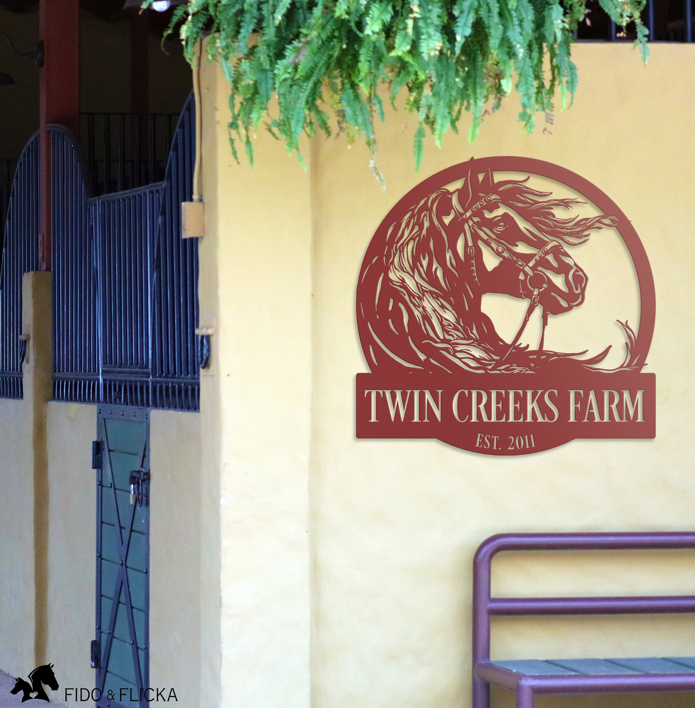 Horse Farm & Ranch Personalized Metal Sign - Etsy