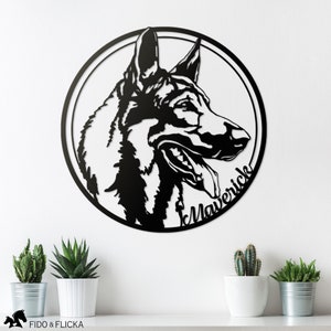 Personalized German Shepherd Sign, German Shepherd Metal Wall Art ...