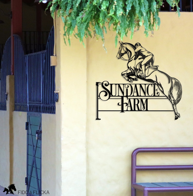 Show Jumping Horse and Rider Metal Wall Art Sign - Etsy