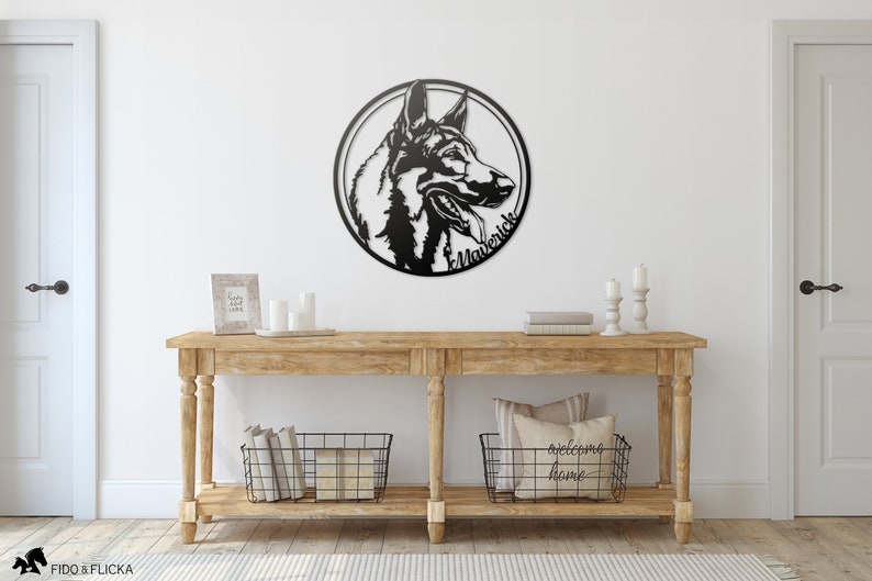 Personalized German Shepherd Sign, German Shepherd Metal Wall Art ...