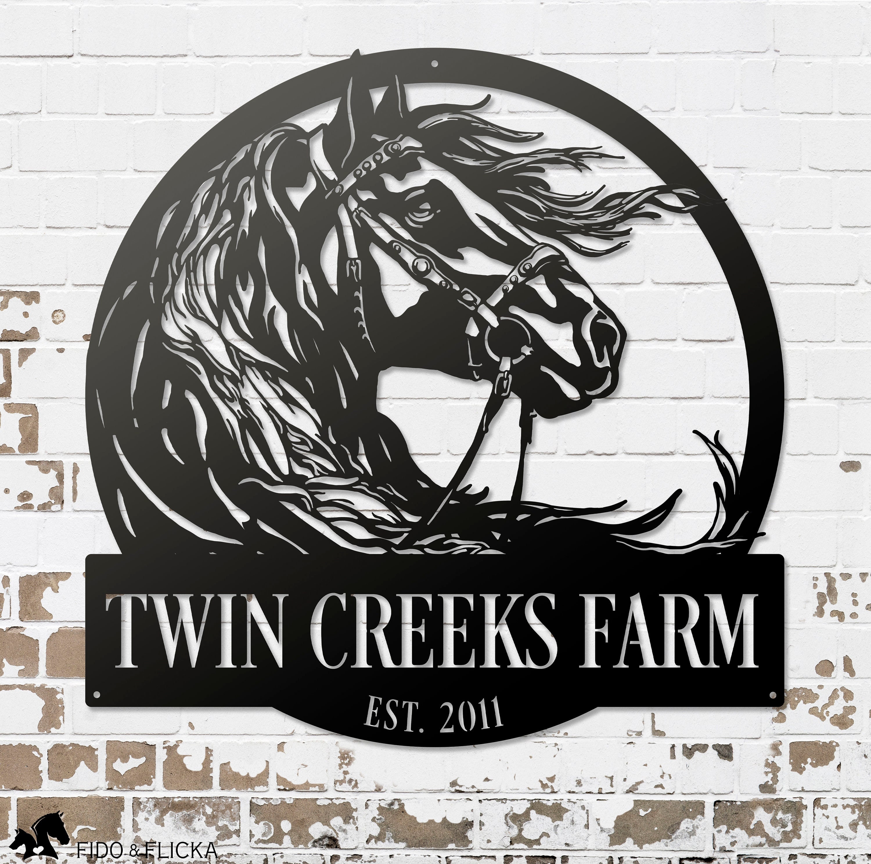 Horse Farm & Ranch Personalized Metal Sign - Etsy