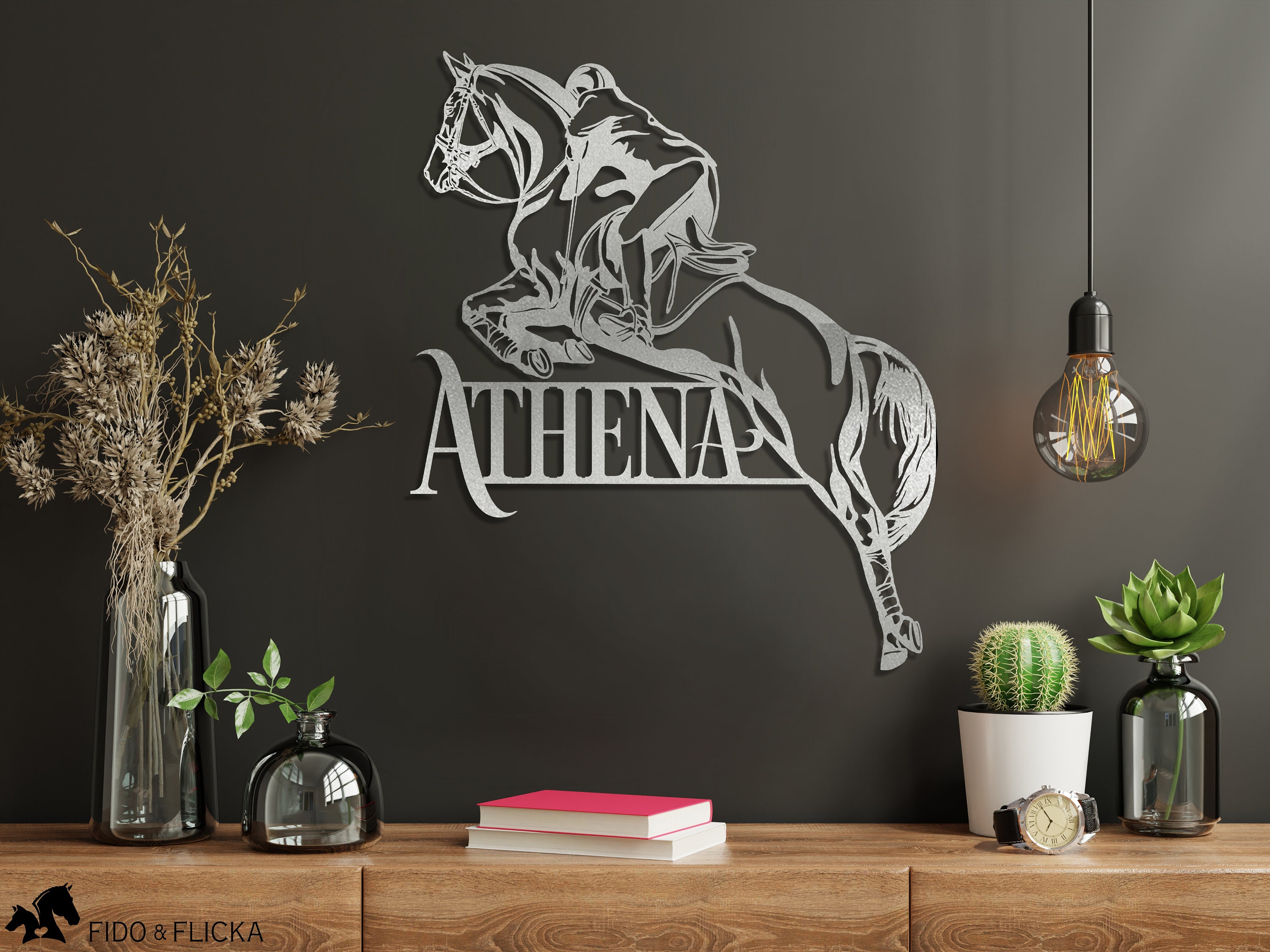 Show Jumping Horse and Rider Metal Wall Art Sign - Etsy