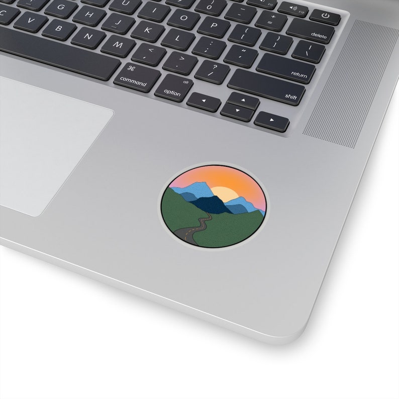 Sunset Mountain Range Sticker - Etsy
