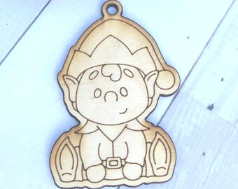 Wooden Cutout Elf - Etsy