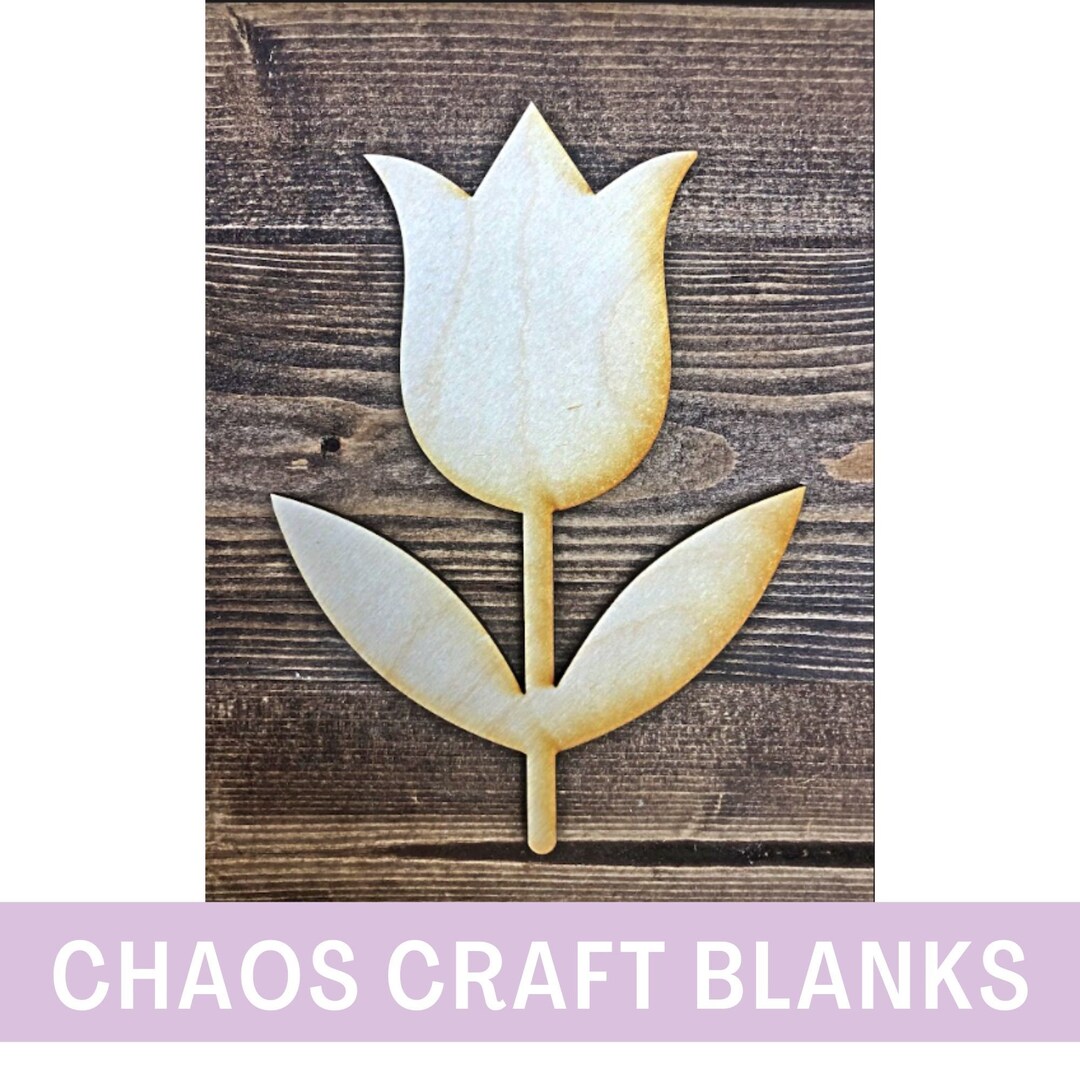 Wood Tulip Cutout Unfinished Tulip Blank Tulip Cutout Tulip - Etsy