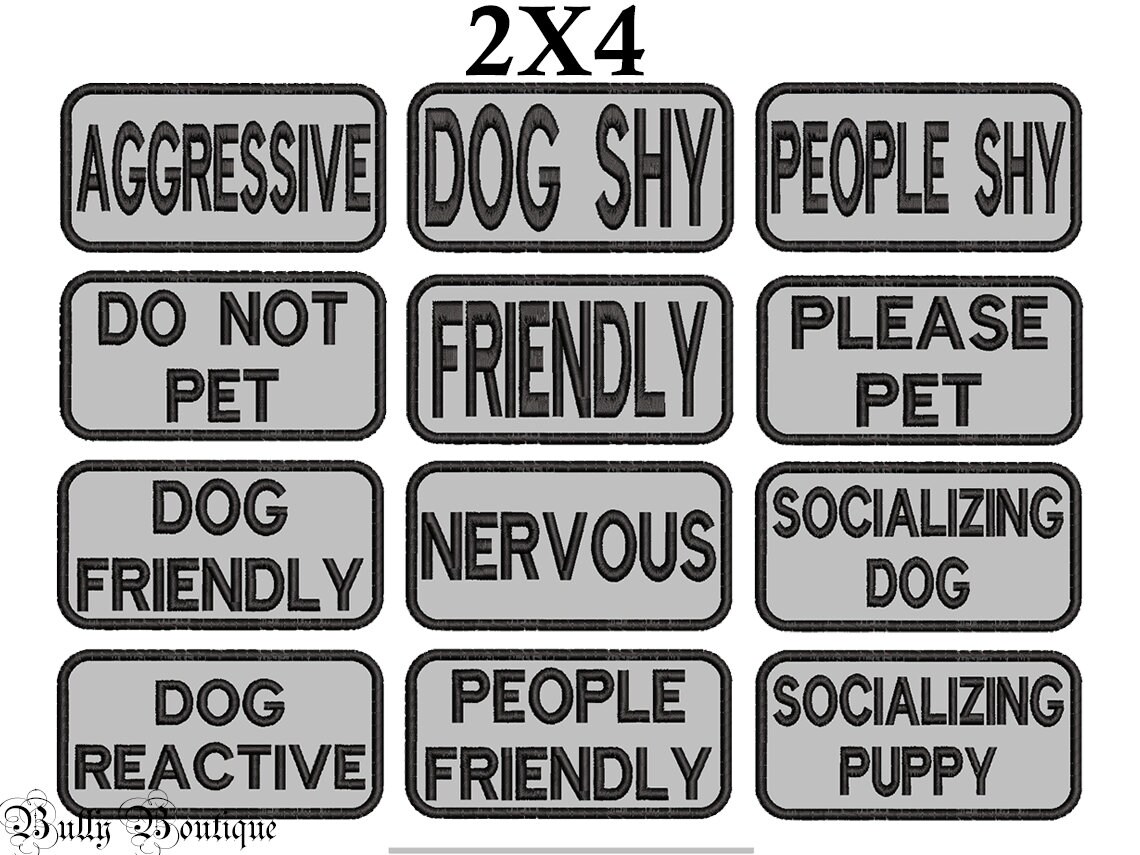 Label Patches for Service Assistance Working Rescue Dog Digital ...