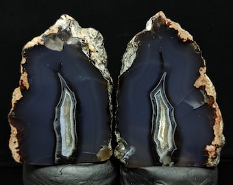 Blue and Orange Banded Agate, Stick Agate, Turkish Agate, Metaphysical ...
