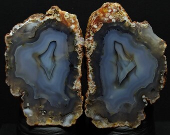 Blue and Orange Banded Agate, Stick Agate, Turkish Agate, Metaphysical ...