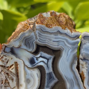 Blue Banded and Sagenite Agate, Fortification Agate, Rocks and Minerals ...