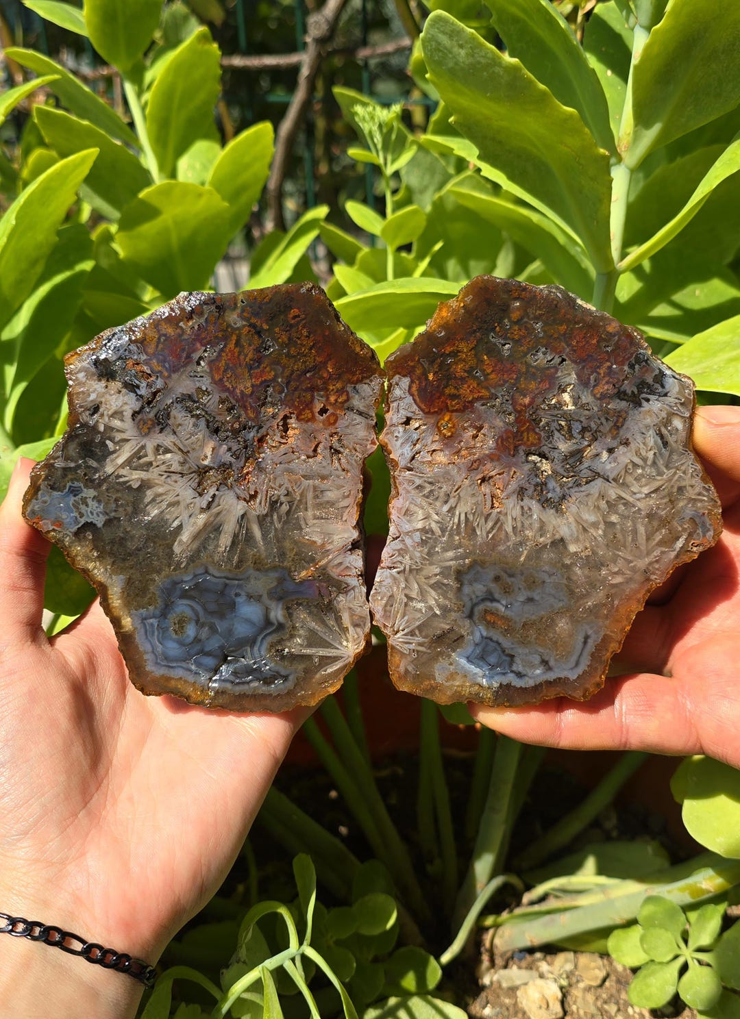 Blue Banded and Stick and Moss Turkish Agate, Pseudomorph Metaphysical ...