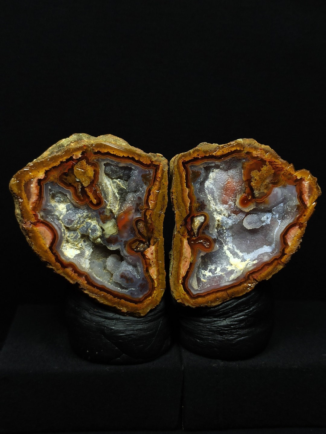 Amethyst Druzy Geode, Red and Orange Banded Agate, Tokat Turkish Agate ...