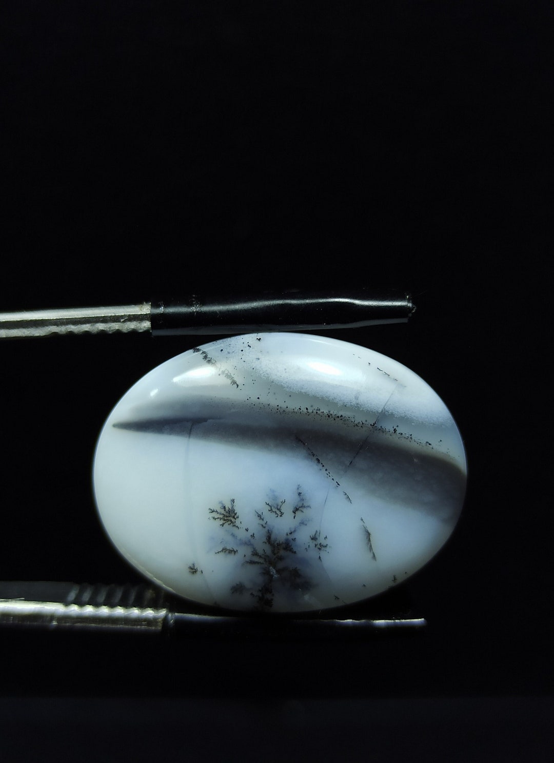 Turkish Dendritic Opal Cabochon, Ring Size Cabochon, Dendritic Milk ...