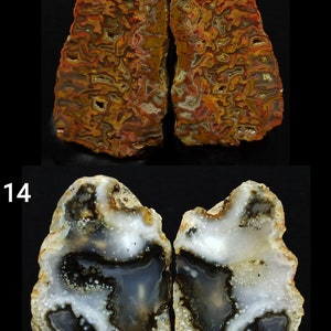 Natural Raw Agate, Moss and Flower Agate, 18 Pieces Agate, Dendritic and Plume Agate, Large ...