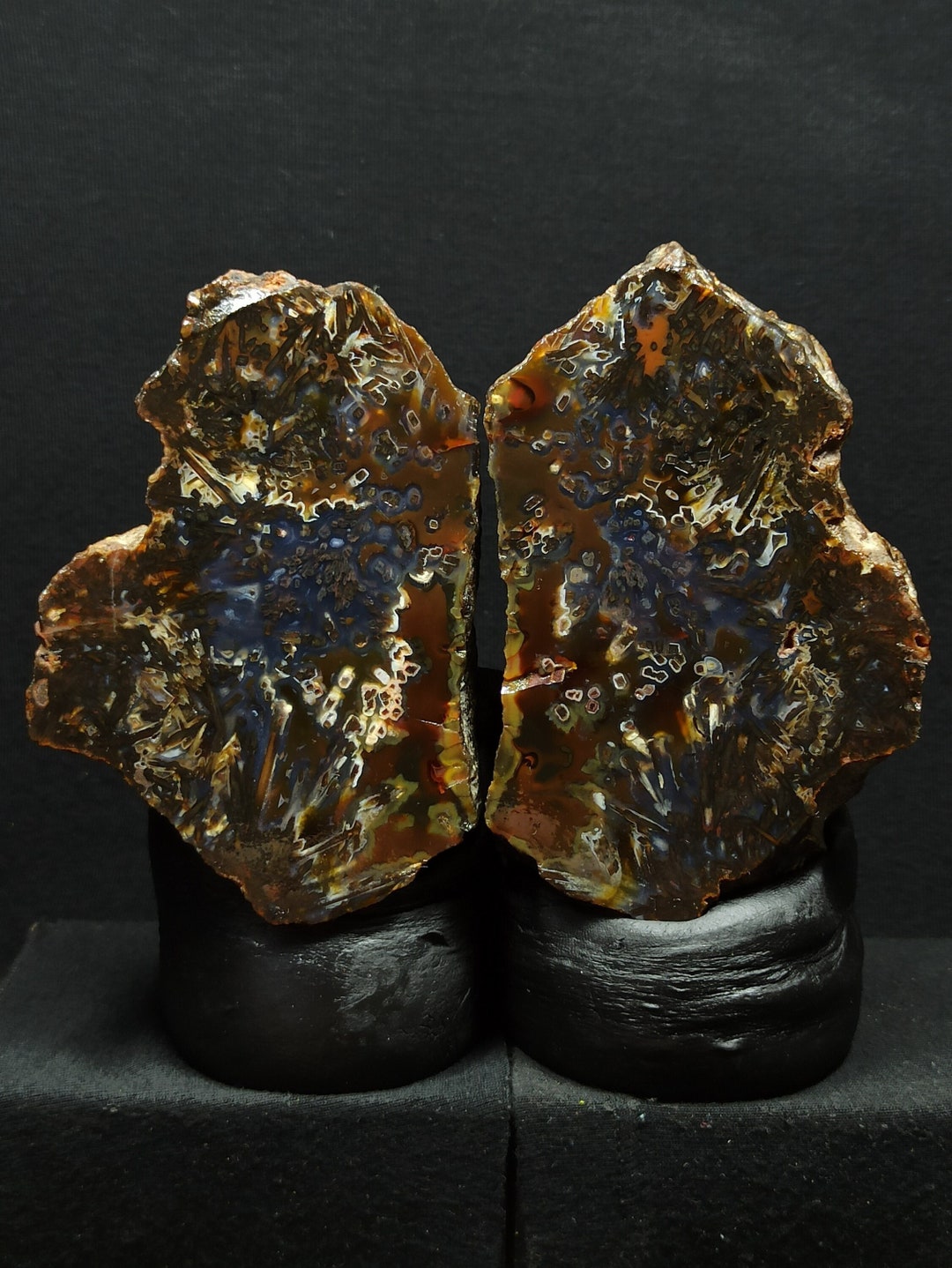 Rare 3D Turkish Stick Agate, Green Stick and Blue Pattern Agate ...