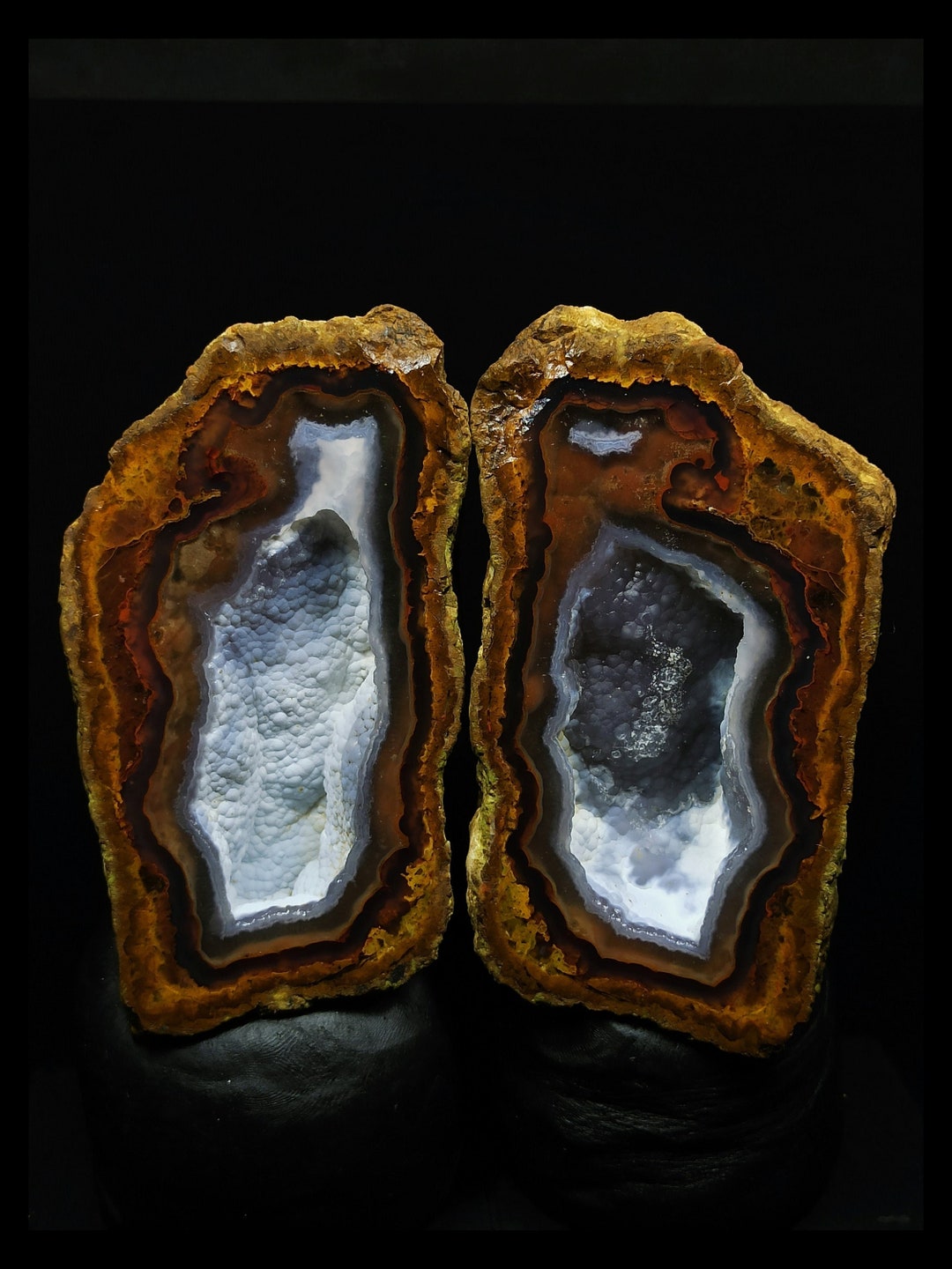 Rare and Large Botryoidal Geode and Red Banded Agate, Large Crystal ...