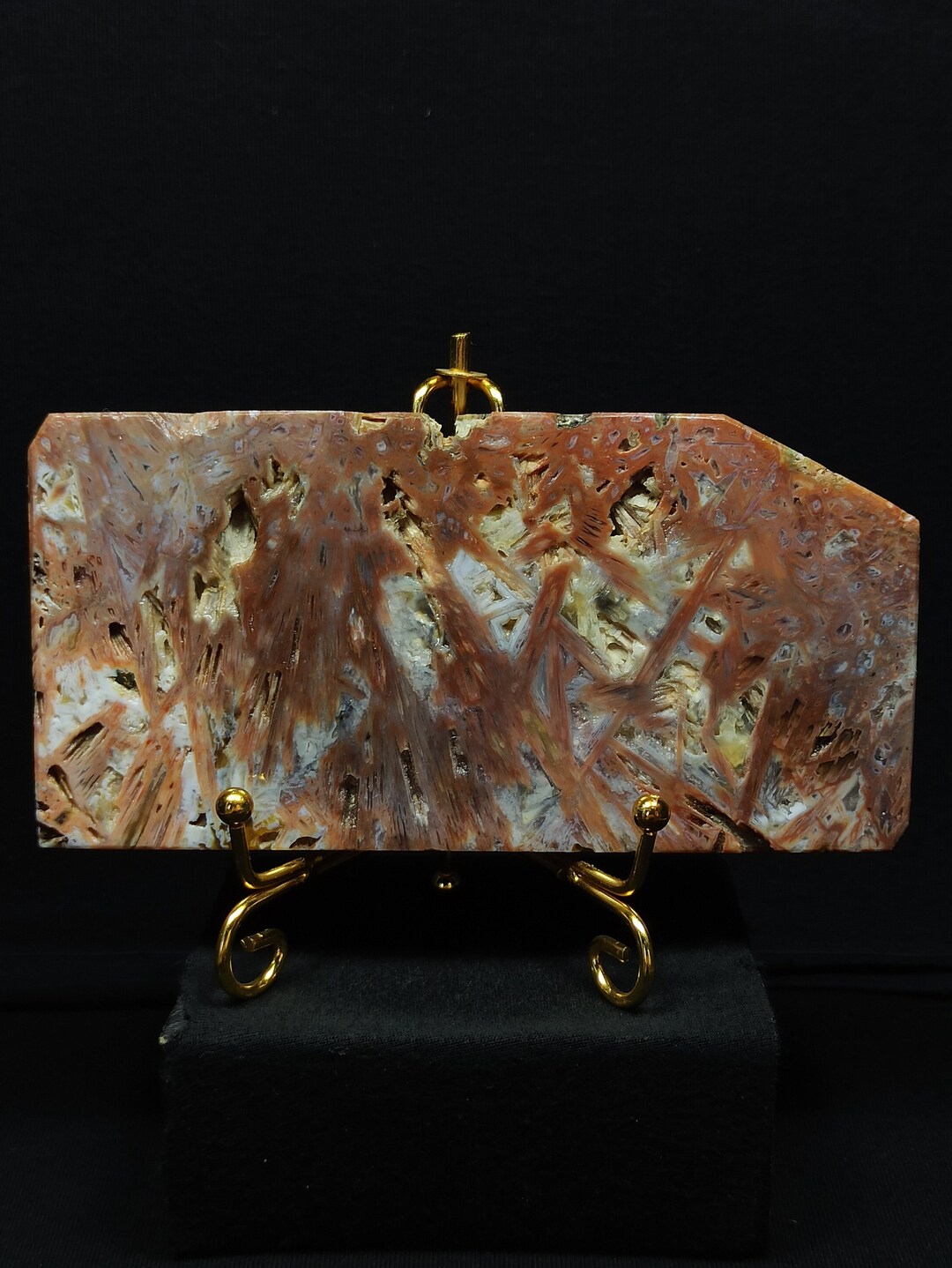 Pink and White Stick Agate Slab, Tube Agate, Polished Turkish Agate ...