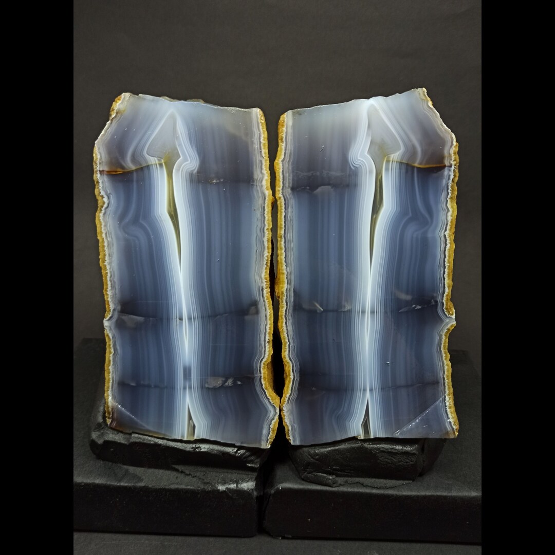 Unique 3D Blue and White Banded Turkish Chalcedony, Metaphysical ...