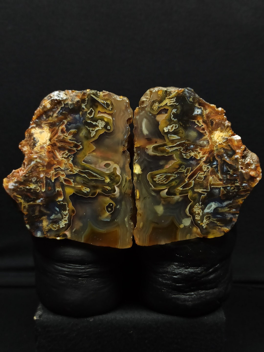 Rare 3D Turkish Stick Agate, Green Stick and Blue Pattern Agate ...