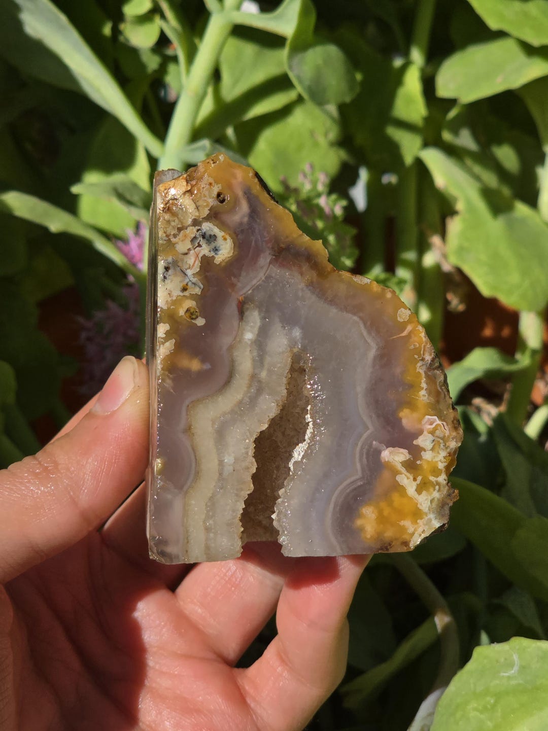 Blue Banded and Crystal Geode and Flower Agate, Turkish Agate ...