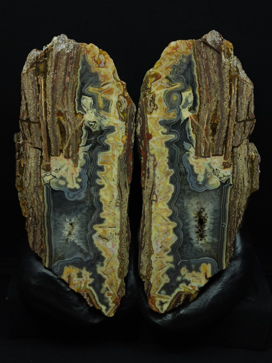 Rare Blue Banded and Yellow Sagenite, Rhyolite Banded Turkish Agate ...