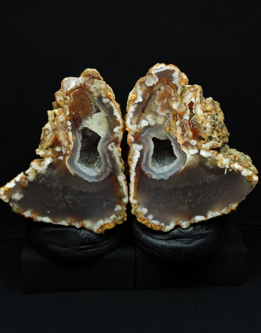 Large Banded and Druzy Geode Turkish Agate, Flower Agate, Tokat Turkish ...