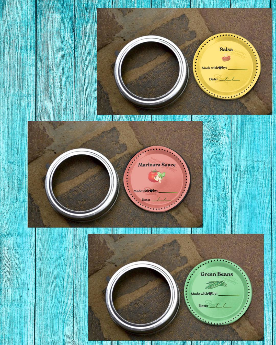 Printable Canning Jar Labels: Veggies, Pickles, Sauces (PDF & PNG) - Etsy
