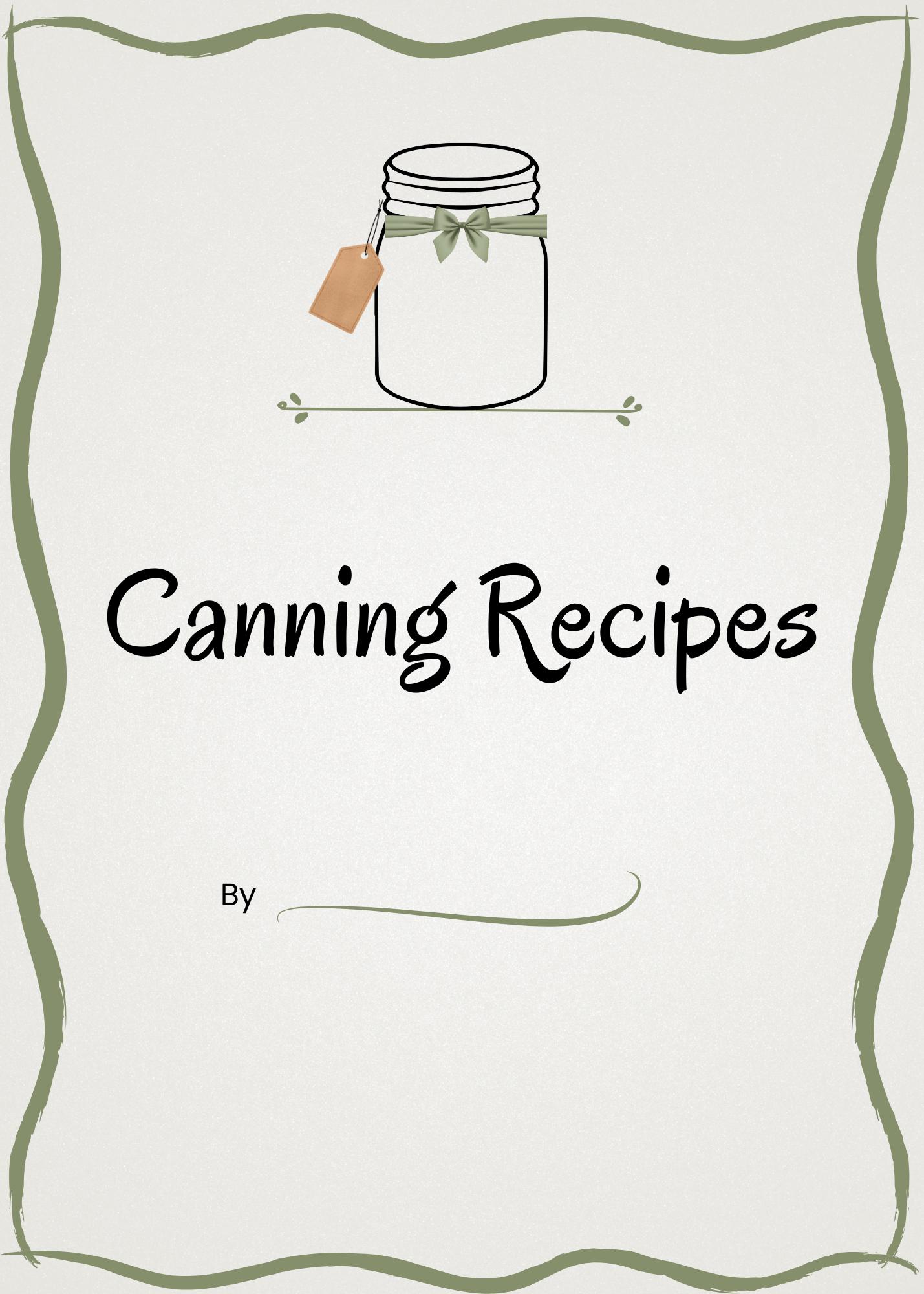 Printable Recipe Book Plus Canning Safety & Measurement Conversions - Etsy