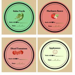 Printable Canning Jar Labels: Veggies, Pickles, Sauces (PDF & PNG) - Etsy