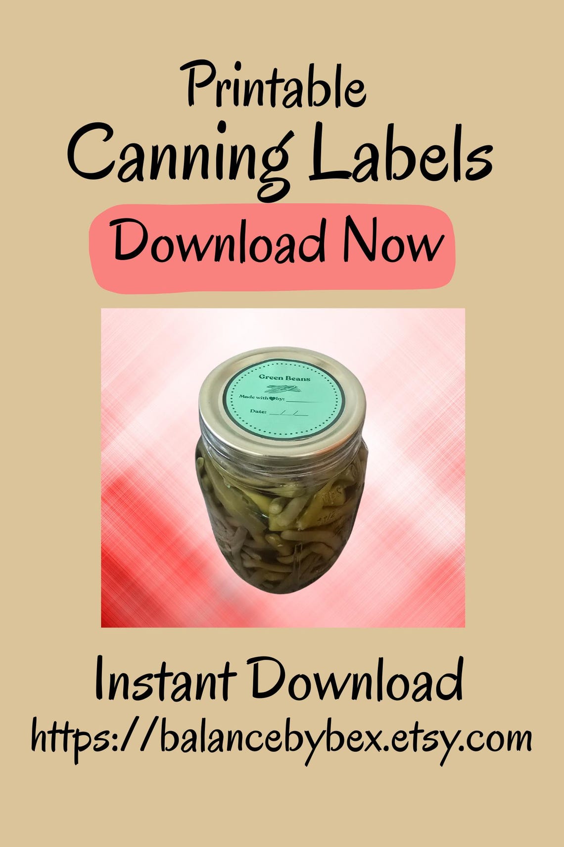 Printable Canning Jar Labels - Etsy