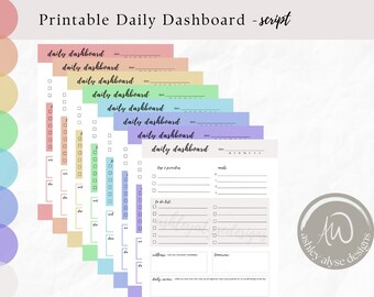 Printable Weekly to Do List Script Font Digital Download - Etsy