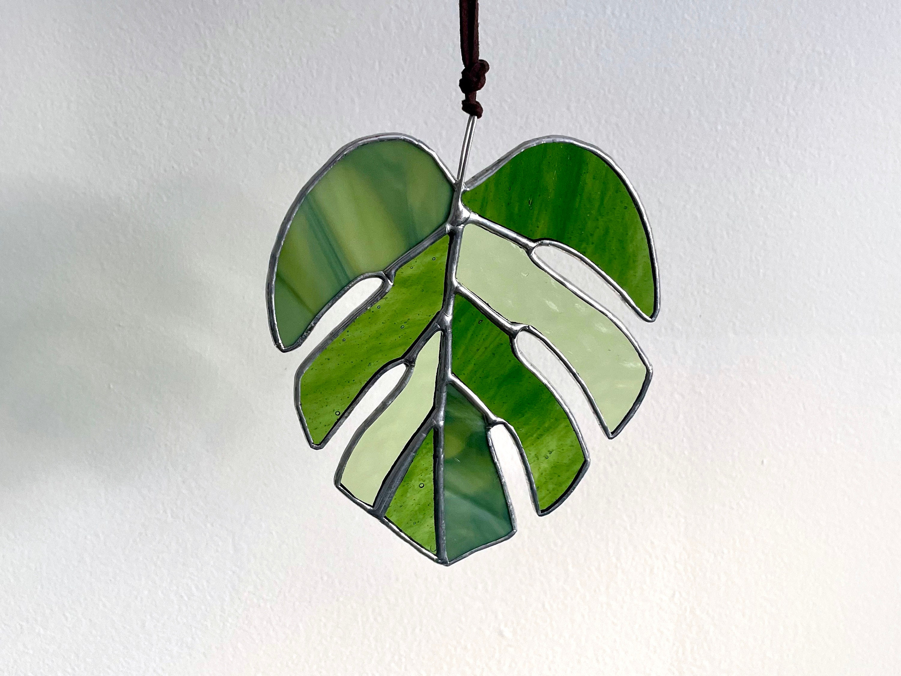 Variegated Monstera Stained Glass Window Hangings Mothers Day - Etsy