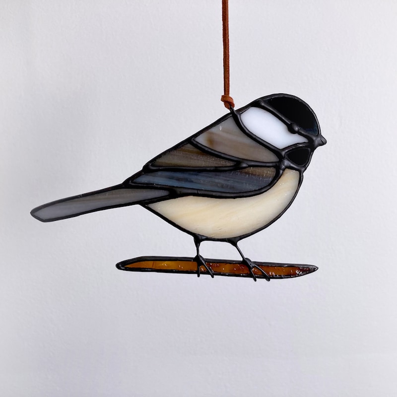 Stained Glass Chickadee - Etsy