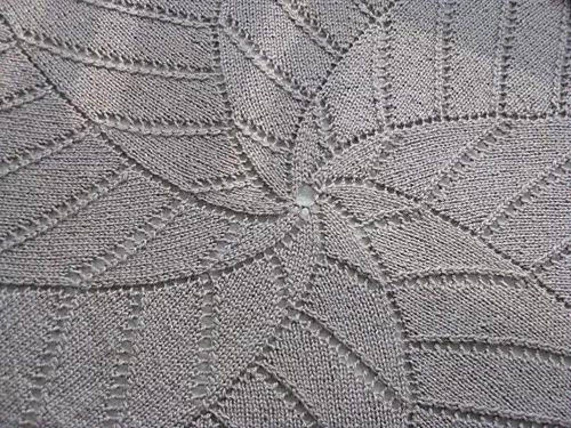 Radiating Star Blanket Knitting Pattern – Cozy Round Lap Blanket PDF ...