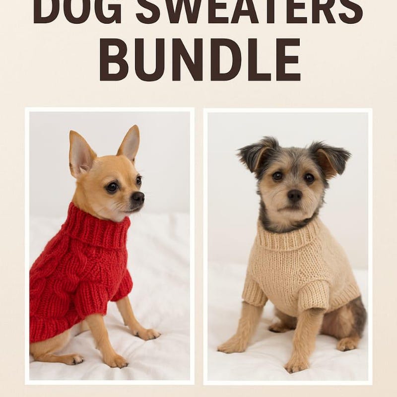 Small Dog Sweaters Pack - Etsy